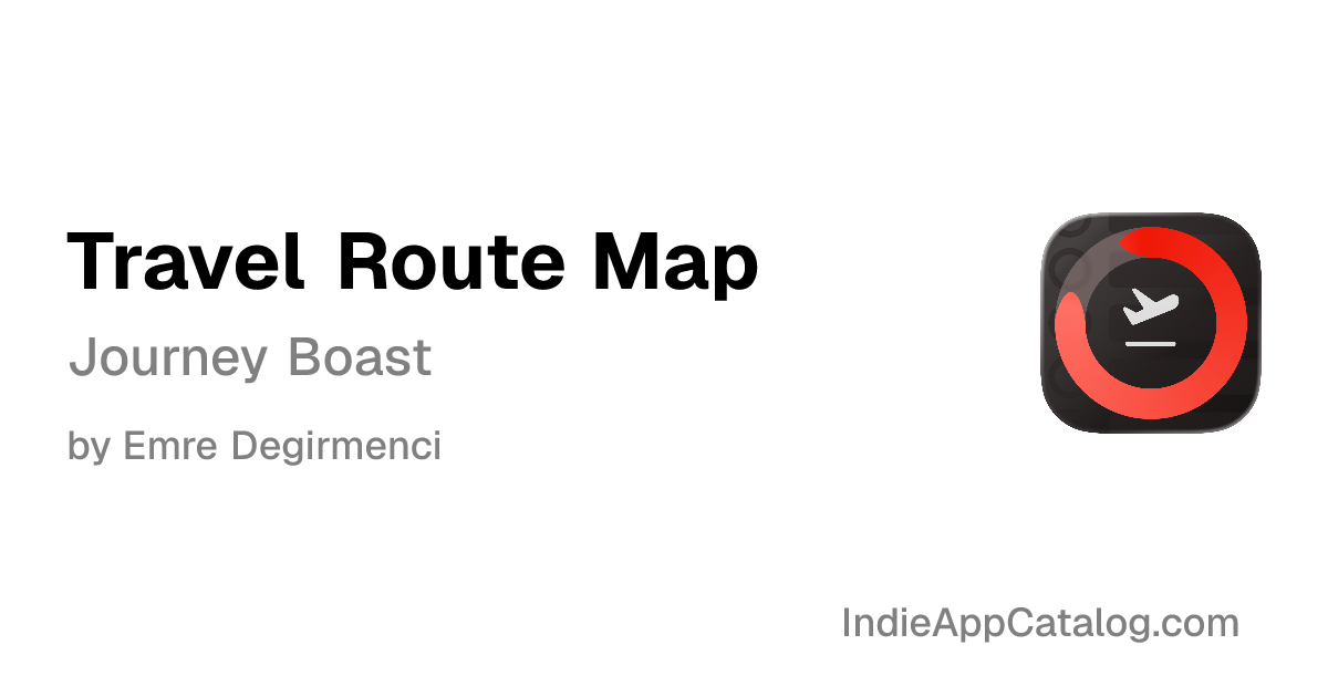 Travel Route Map | Indie App Catalog