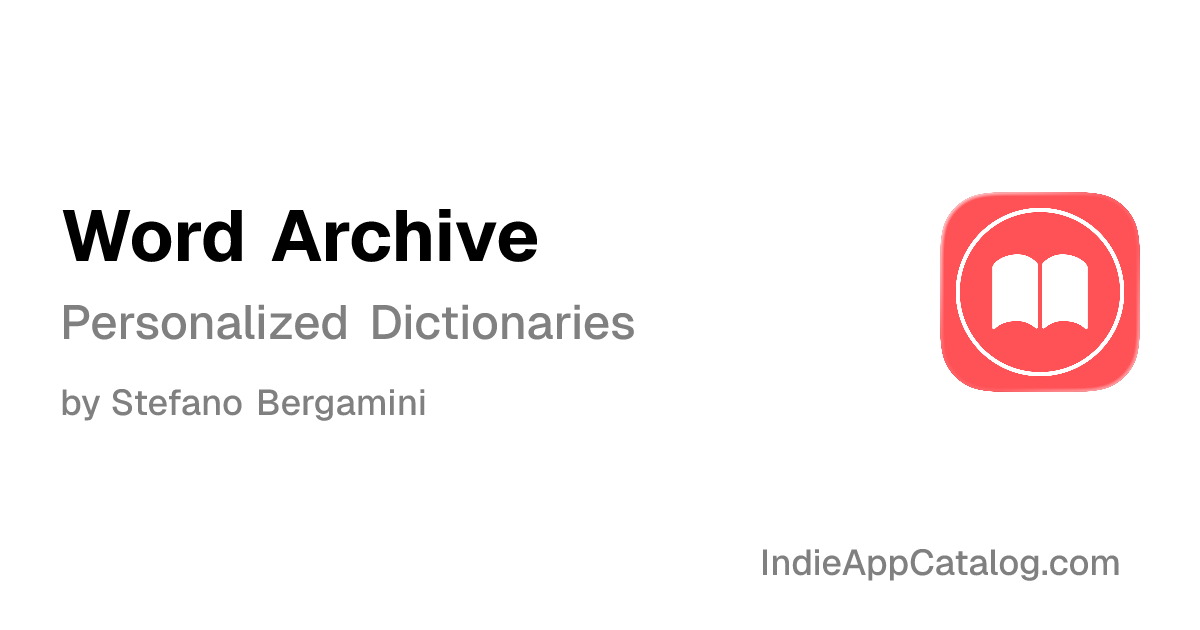 Word Archive | Indie App Catalog
