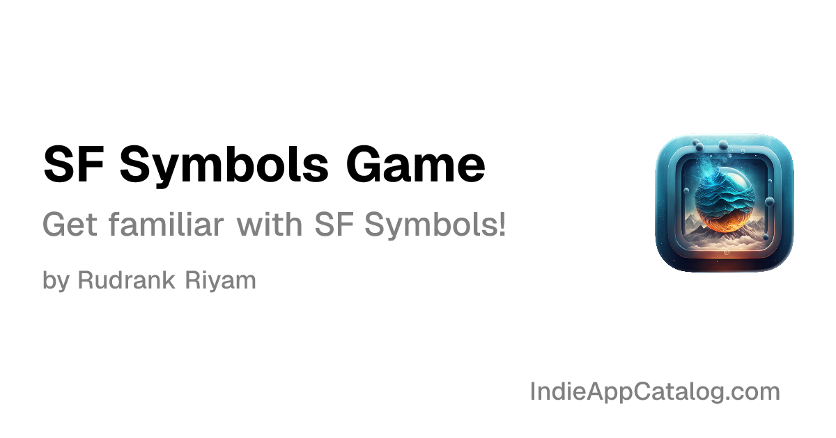 SF Symbols Game | Indie App Catalog