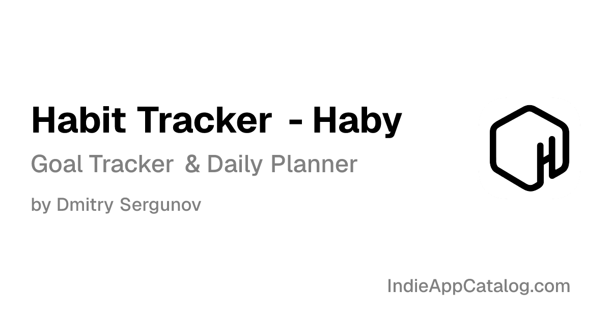 Habit Tracker - Haby | Indie App Catalog