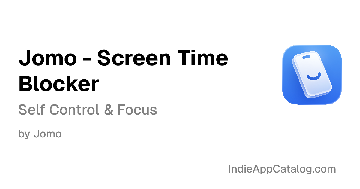 Jomo - Screen Time Blocker | Indie App Catalog